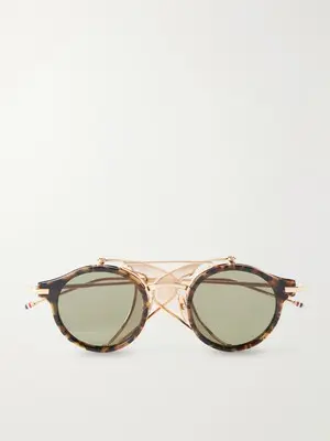 Thom Browne Round-frame Sunglasses - Gold