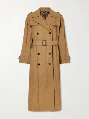 Dolce & Gabbana Double-breasted Cotton-blend Trench Coat - Neutrals