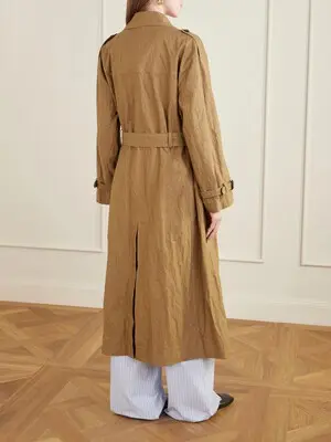 Dolce & Gabbana Double-breasted Cotton-blend Trench Coat - Neutrals