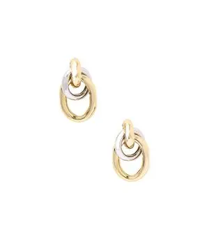 MARTHA CALVO Ami Gold And Rhodium-plated Earrings - Multi