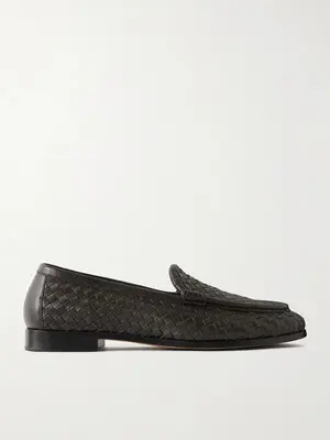 Bottega Veneta Intrecciato Leather Loafers - Brown