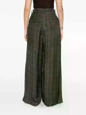 UMA WANG Geometric Print Wide-leg Trousers