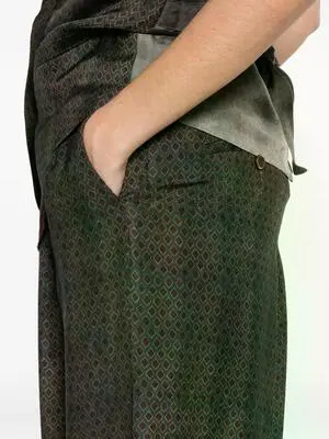 UMA WANG Geometric Print Wide-leg Trousers