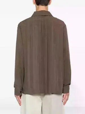 Nn07 Striped-pattern Shirt - Brown