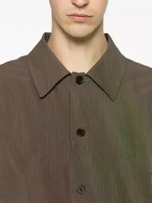 Nn07 Striped-pattern Shirt - Brown