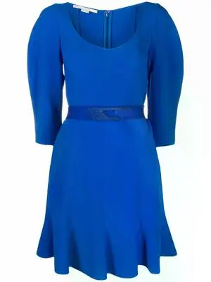 Stella McCartney Puff-sleeve Belted Dress