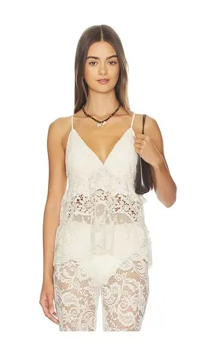 SPELL Irma Lace Halter - Pearl