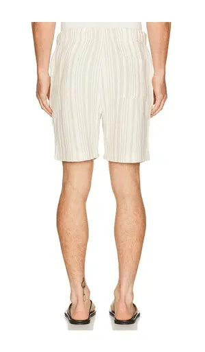 VINTAGE SUMMER Basket Weave Shorts - Tan