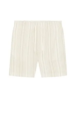VINTAGE SUMMER Basket Weave Shorts - Tan