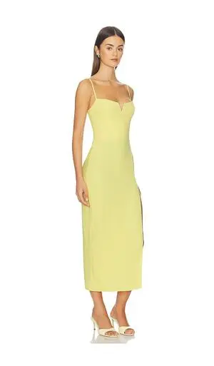 Amanda Uprichard Lyra Midi Dress - Daffodil