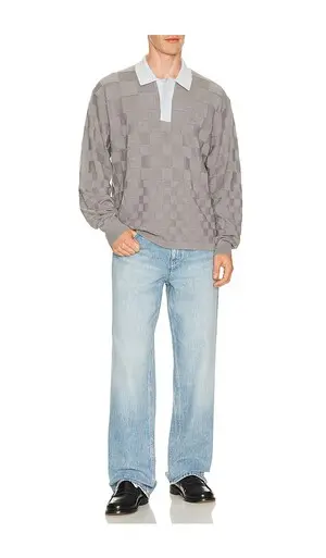 Filling Pieces Long Sleeve Knit Rugby Shirt