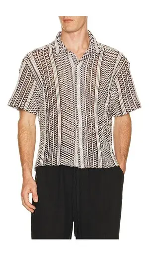 PERCIVAL Hugh Crochet Cuban Shirt