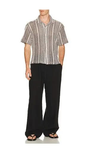 PERCIVAL Hugh Crochet Cuban Shirt
