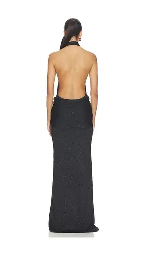 AYA MUSE Sereia Knit Maxi Dress - Black