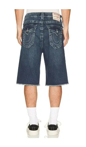 True Religion Mikey Big T Flap Denim Shorts