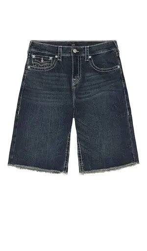 True Religion Mikey Big T Flap Denim Shorts