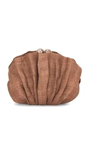 Poolside The Origami Shell Clutch - Cocoa
