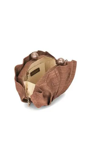 Poolside The Origami Shell Clutch - Cocoa