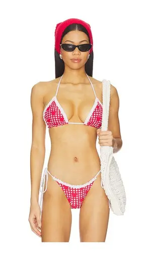 Frankies Bikinis Nick Ruffle Bikini Top - Cupid