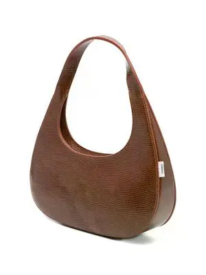 Coperni Lizard-print Slim Swipe Shoulder Bag - Brown