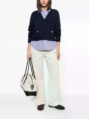 Ralph Lauren Layered-effect Button-detailed Sweater