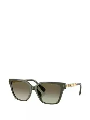 Michael Kors Logo Square-frame Sunglasses - Green