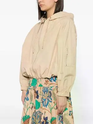Liu Jo Drawstring Hooded Jacket - Neutrals