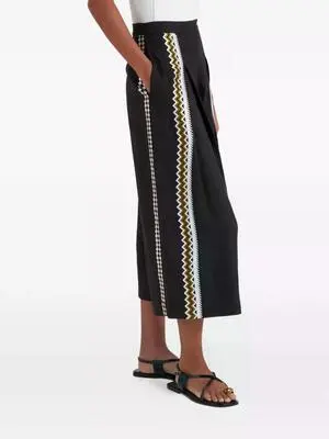 TEMPERLEY LONDON Avalon Embroidered Linen Trousers - Black