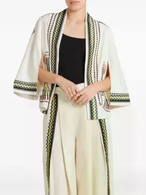 TEMPERLEY LONDON Avalon Embroidered Linen Jacket