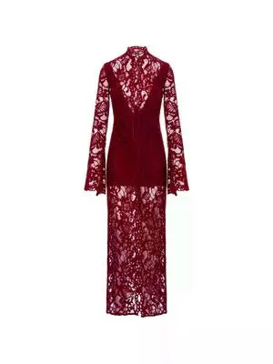 MANURI Lace-up Midi Dress