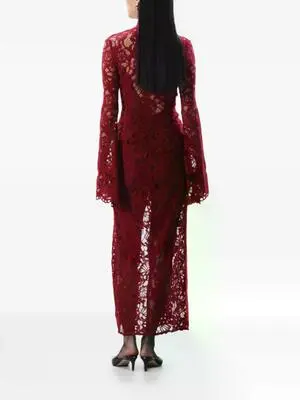 MANURI Lace-up Midi Dress