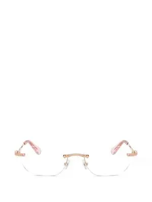 SWAROVSKI Crystal-embellished Rimless Eyeglasses - Pink