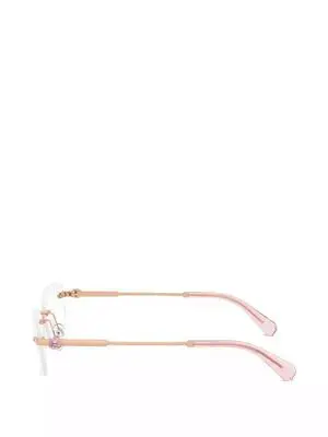 SWAROVSKI Crystal-embellished Rimless Eyeglasses - Pink