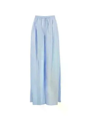 Dolce & Gabbana Striped Pleated Trousers - Blue
