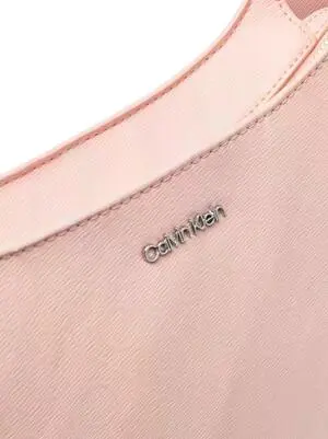 Calvin Klein Logo-embossed Grained Shoulder Bag