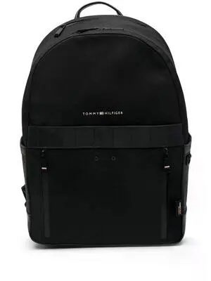 Tommy Hilfiger Logo Print Backpack - Black
