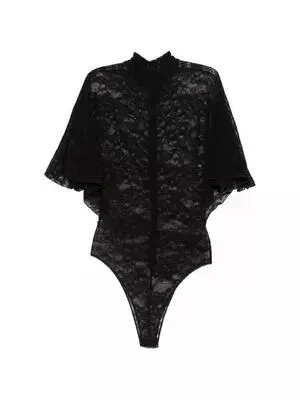David Koma Lace Cape-sleeve Bodysuit