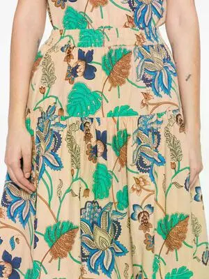 PHILIPPA 1970 Wendy Floral-print Tiered Long Skirt