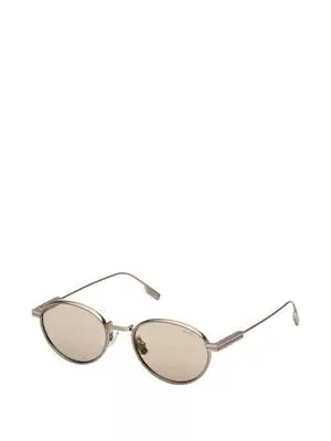 Zegna Oval-frame Sunglasses - Neutrals