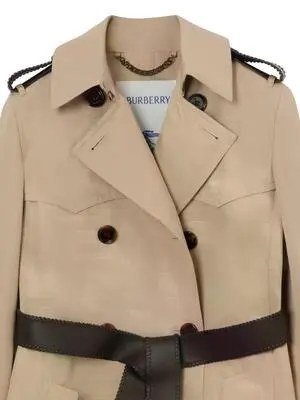 Burberry Long Silk Cotton Foxfield Trench Coat