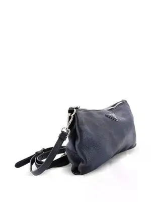 Prada Flat Zip Vitello Daino Mini Crossbody Bag - Blue