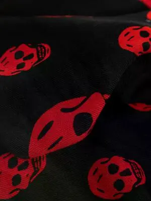 Alexander McQueen Classic Skull-print Scarf - Black