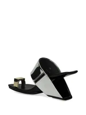 United Nude Loop Toe High Metallic-effect Toe-ring Sandals