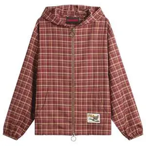 PLEASURES Mallard Plaid Zip Hoodie