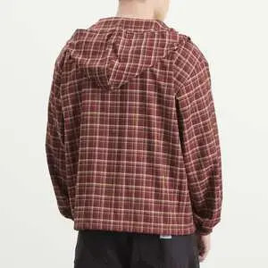 PLEASURES Mallard Plaid Zip Hoodie