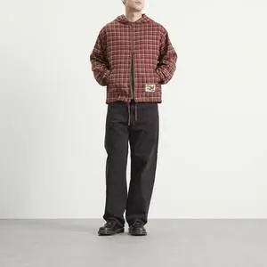 PLEASURES Mallard Plaid Zip Hoodie