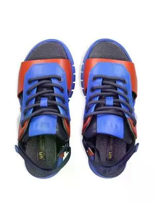 United Nude Delta Sporty Ii Color-blocking Lace-up Sandals - Blue