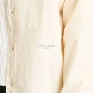 Stone Island Marina Cotton Nylon Panama Overshirt - Ivory