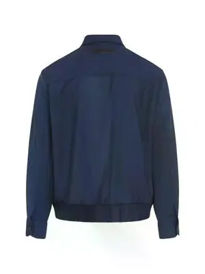 Brioni Zip-up Wool Shirt Jacket - Blue