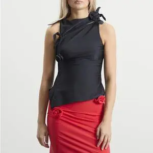 Coperni Flower Top - Black